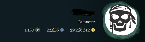 SOLD - SoT account. Ferryman/Obsidian blunderbuss+6pack/Black dog set ...