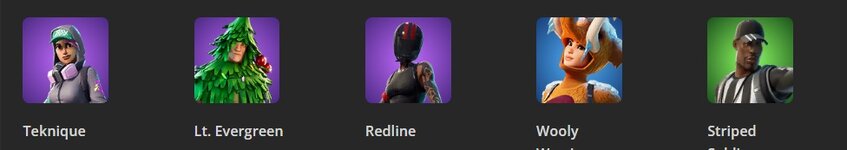 Fortnite 20 skins, 32 emotes, 27 hang gliders, 19 picks - EpicNPC